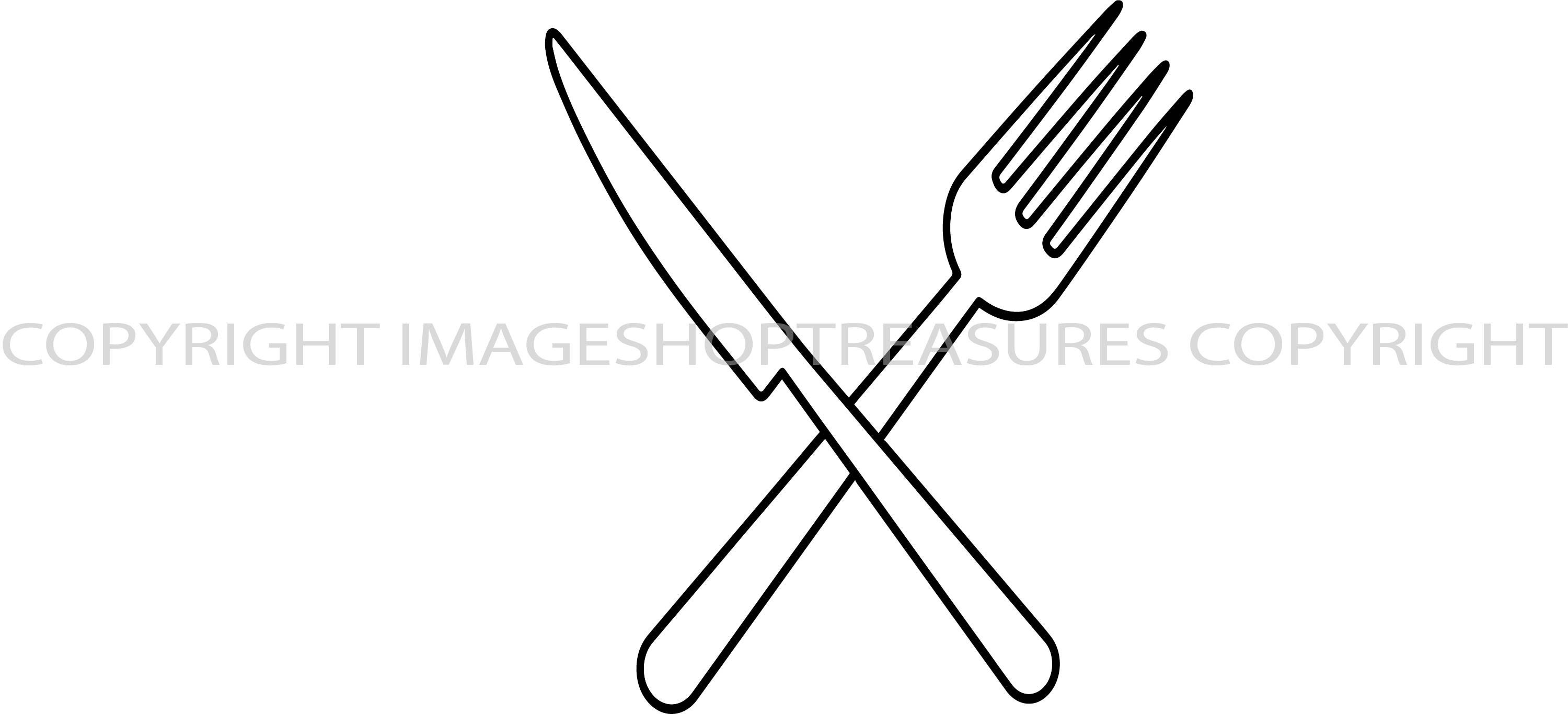 Fork And Knife Crossed Logo