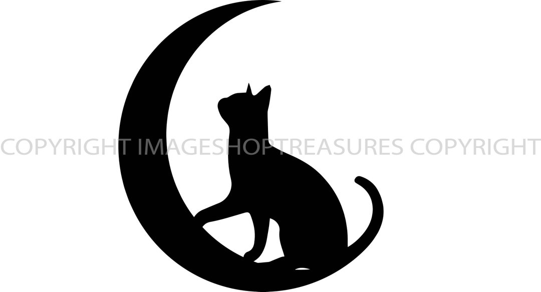 Cat Moon Crescent Kitten Kitty Feline Pedigree Purebred Bloodline ...