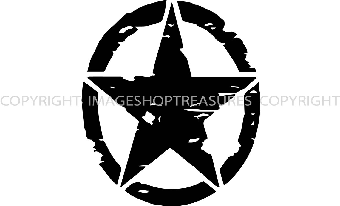 Army Star Logo Combat Military Soldier Army Navy Marine Black | Etsy