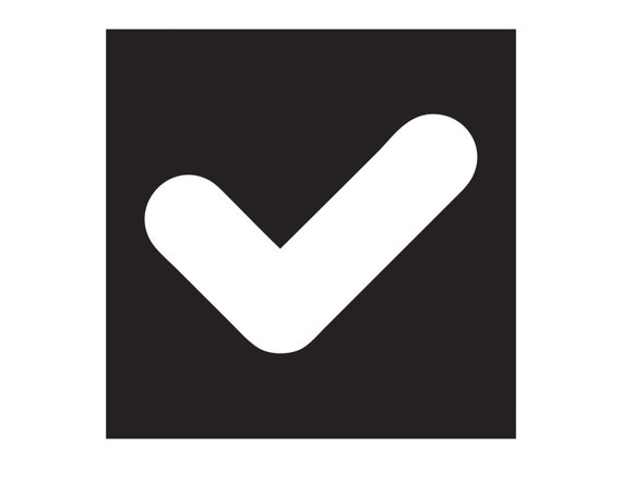 Check Mark Symbol Logo Complete Done Success Cashing Checkout | Etsy