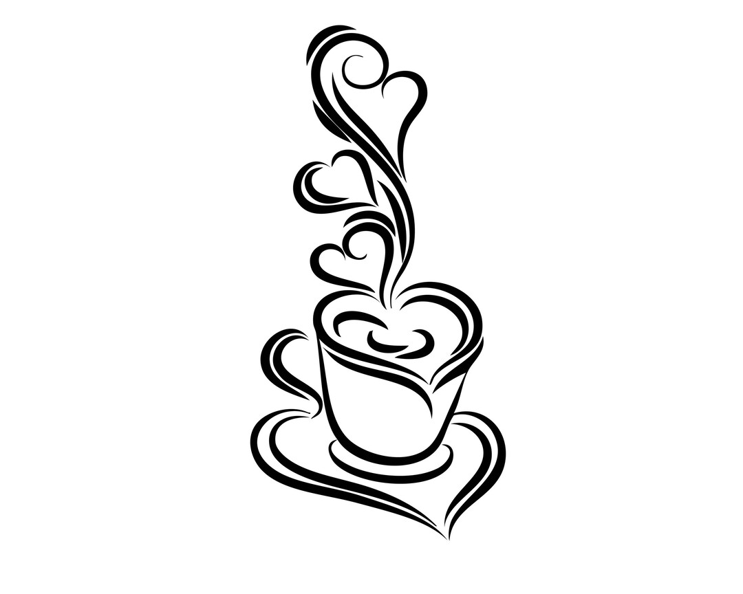 Steaming Coffee Mug Drawing