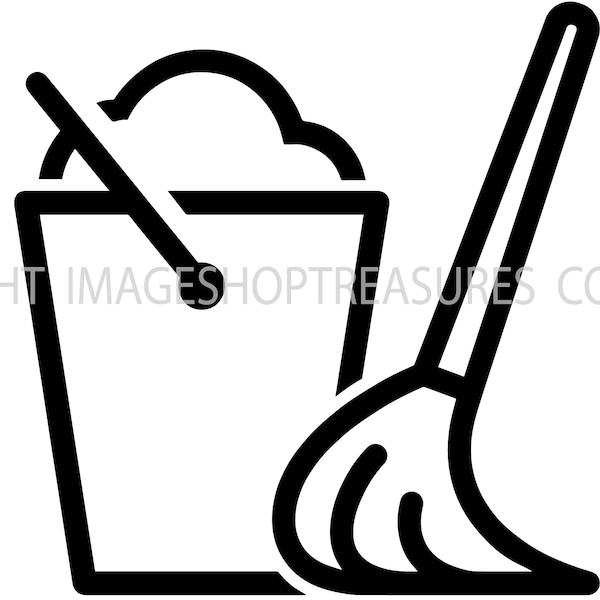 Mop Bucket Svg - Etsy