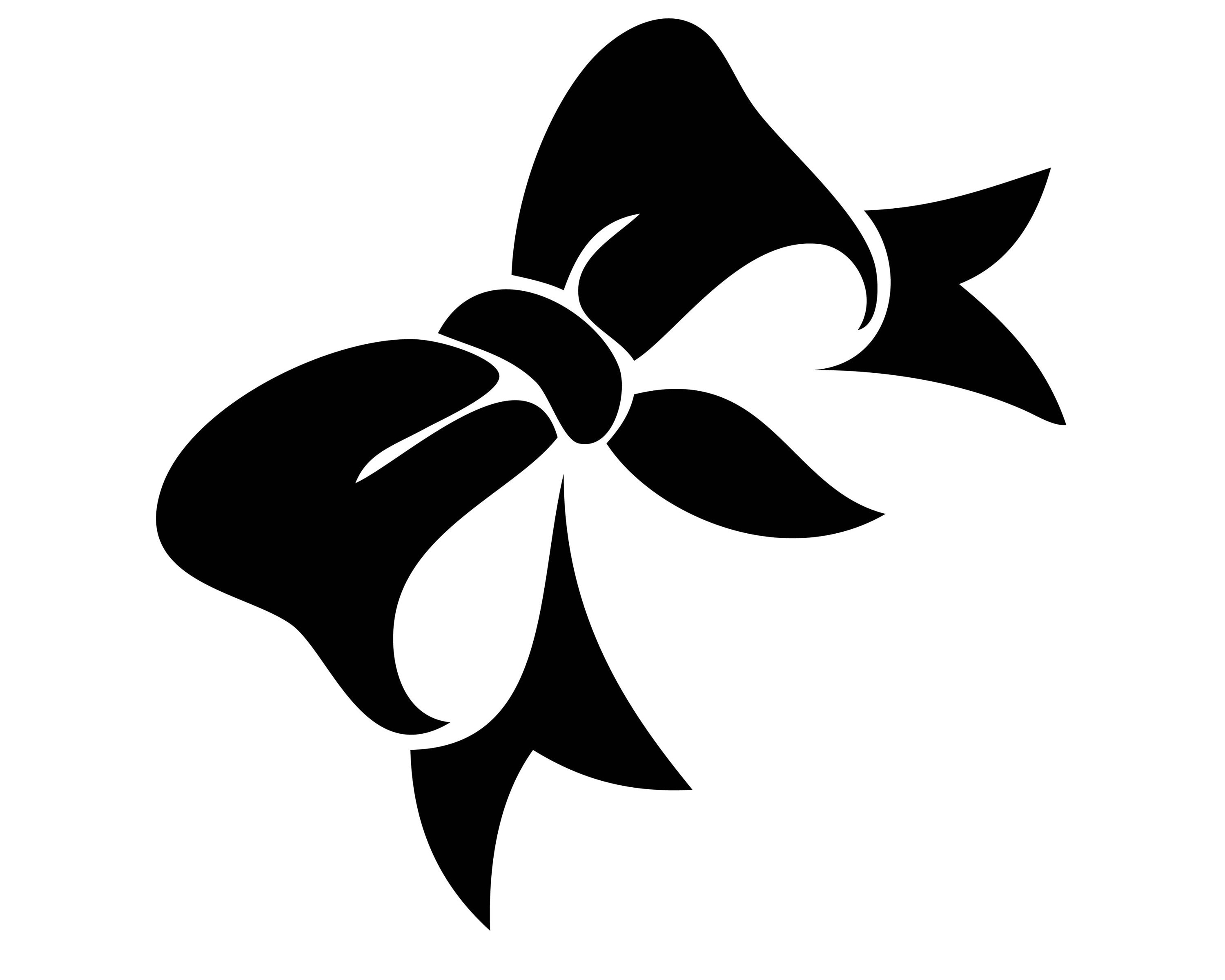 Christmas Ribbon Vector Black And White