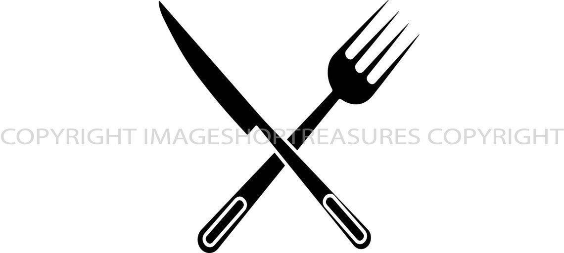 Fork Knife Cross Utensils Cook Tableware Silverware Ware Chef Food ...