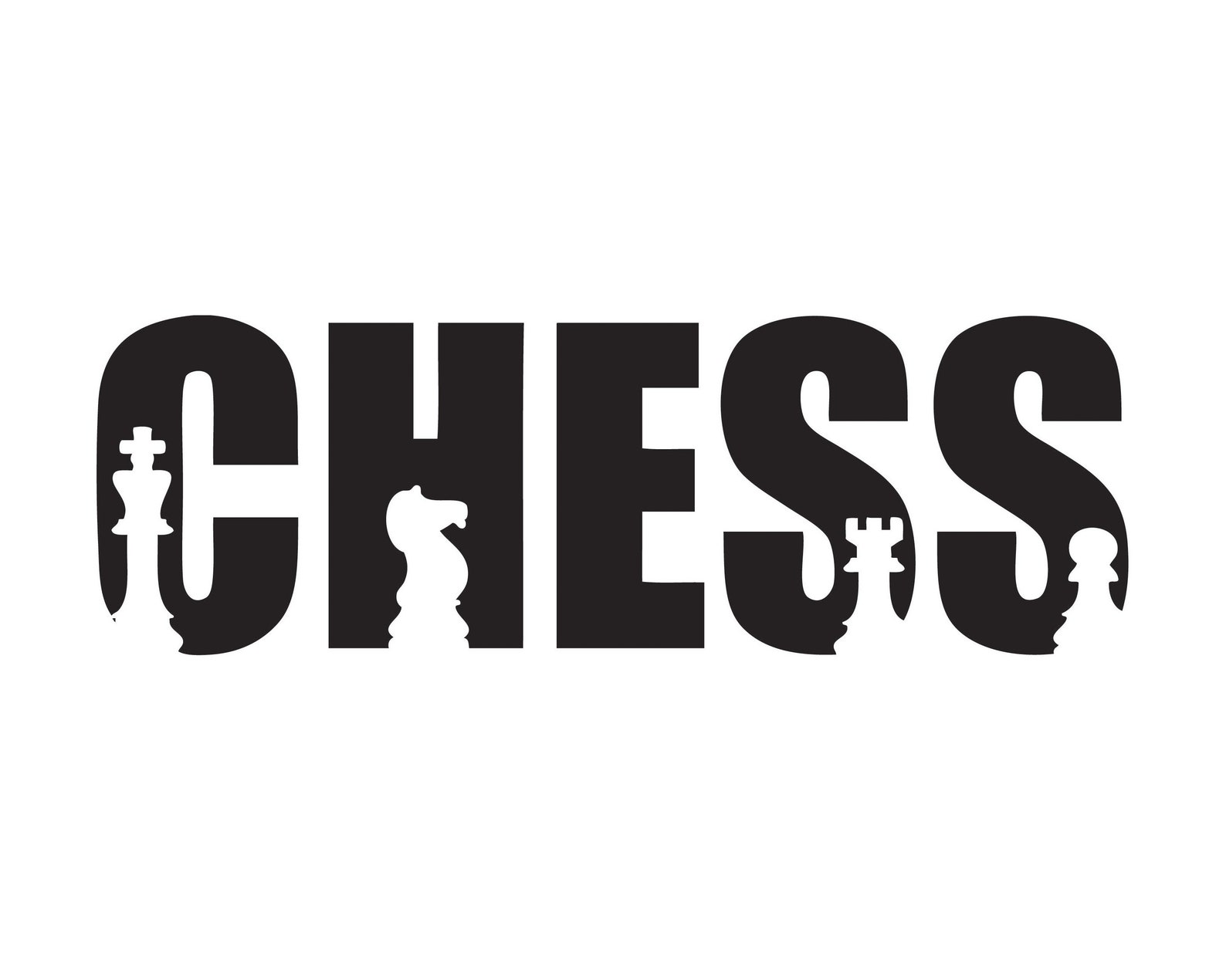 Chess Club Lettering Pieces Banner White Board Game Strategy Player ...