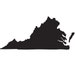 Virginia VA State Silhouette Shape Map U.s.united America American ...