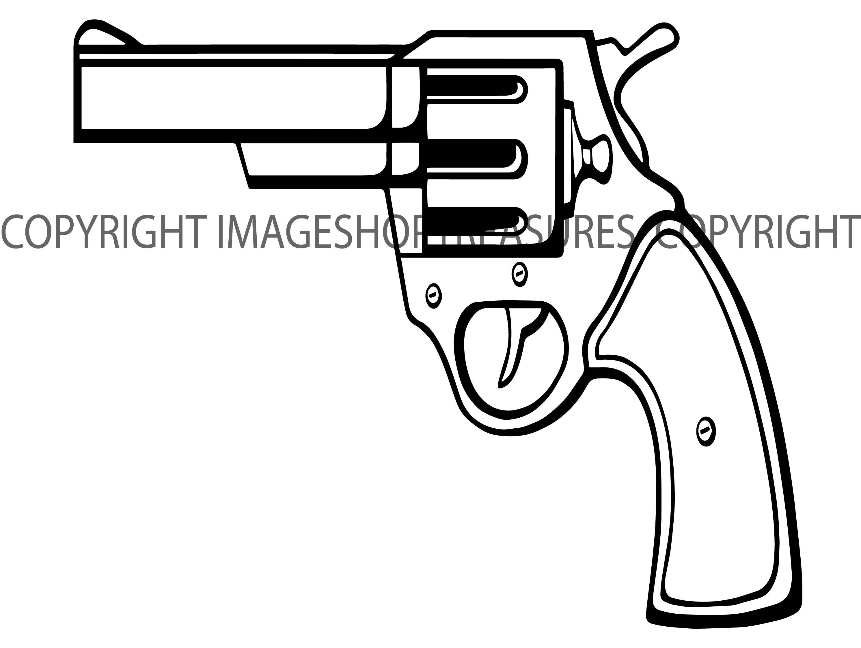 Revolver Gun Clipart