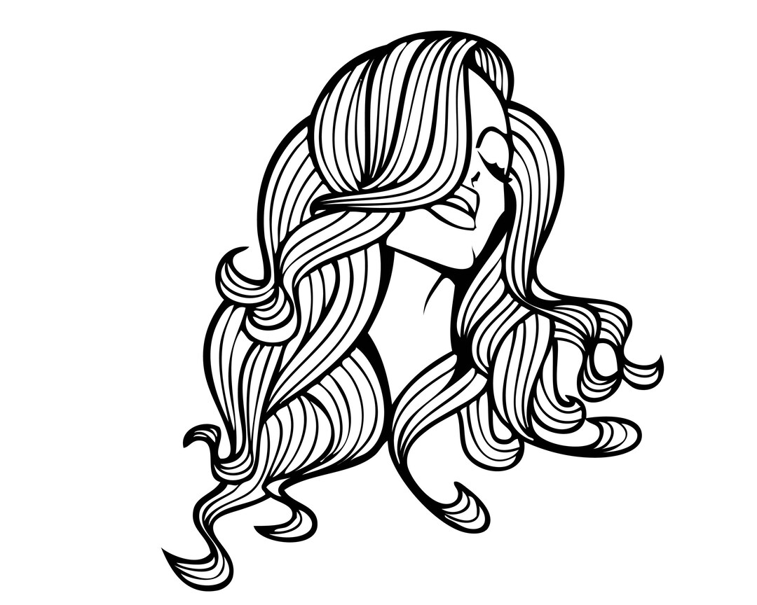 Beautiful Woman Princess Erotic Long Hair Flowing Sign Image Salon