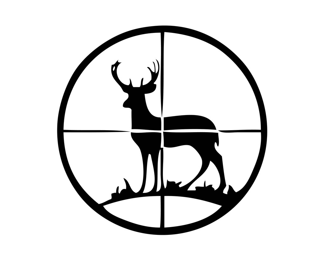 BUCK Deer Scope Bullseye Crosshairs Moose Hunting Rifle Prey Head ...