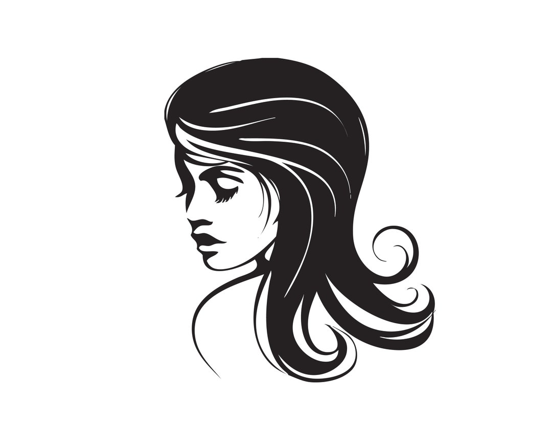 Beautiful Woman Princess Brunette Long Hair Flowing Sign Image Salon