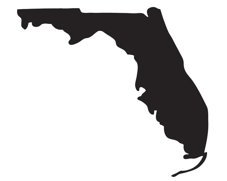 Florida State Silhouette Shape Map U.S. US United America | Etsy Florida State Silhouette Shape Map U.S. US United America | Etsy