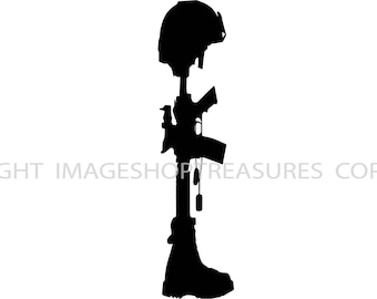 Military Fallen Soldier Svg Eps Png Dxf Soldier Military War Fallen ...