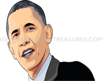 Barack Obama Vector - Etsy