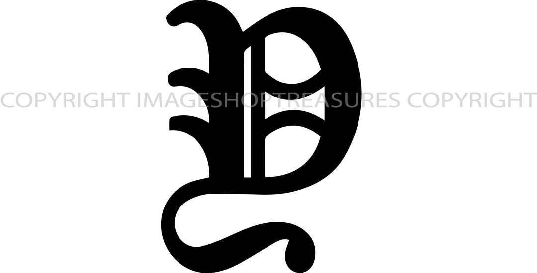 Old English Letter D Anglian OE Tattoo Latin Irish Celtic Fancy Wedding ...