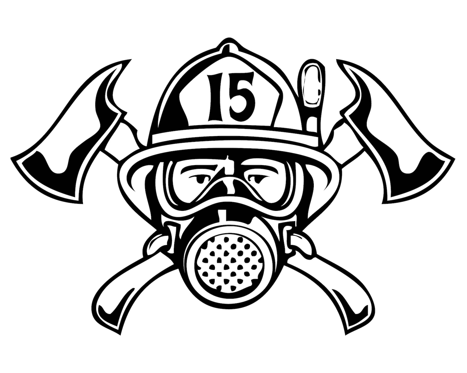 Firefighter Logo Local Ladder Firefighting Rescue Axes Fireman - Etsy