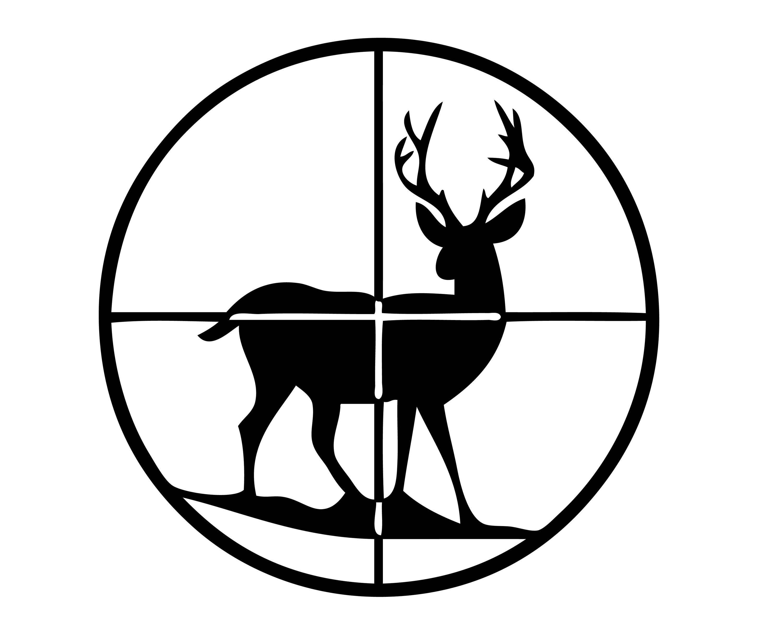 BUCK Deer Scope 2 Bullseye Crosshairs Moose Hunting Rifle Prey VECTOR ...