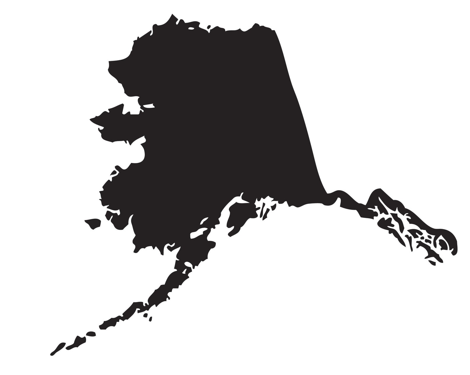 Alaska State Silhouette Flag Shape Map U.S. US United America | Etsy