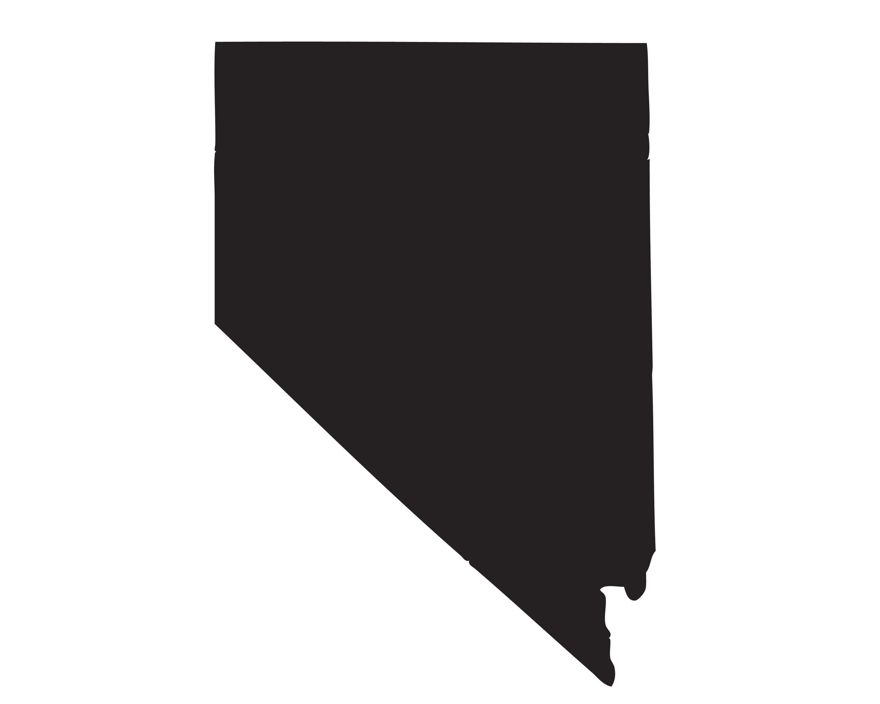 Nevada State Silhouette Shape Map U.s.united America American - Etsy ...