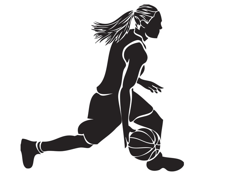 Basketball Player Woman Women WNBA Dribbling Vector Vasity - Etsy