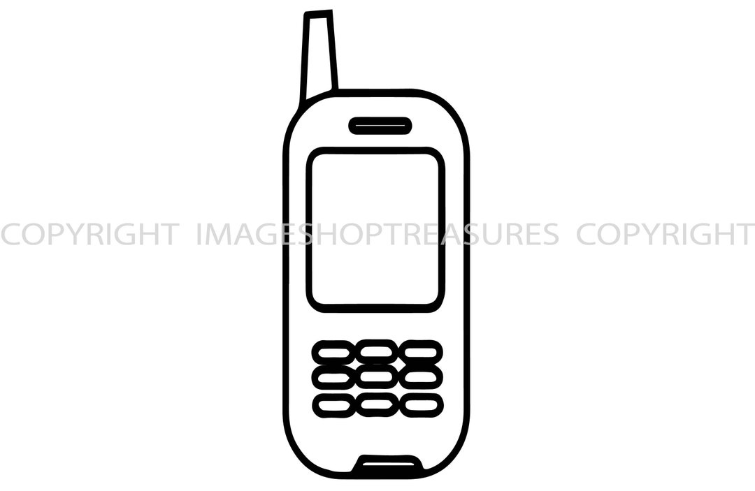 Old School Retro Cell Phone Logo iPhone Android Battery Vector Power ...
