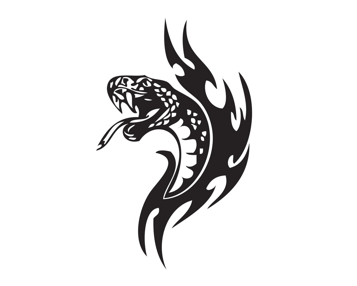 Snake Dragon Flame Fire Spit Chinese Art Serpent Monster Creature ...