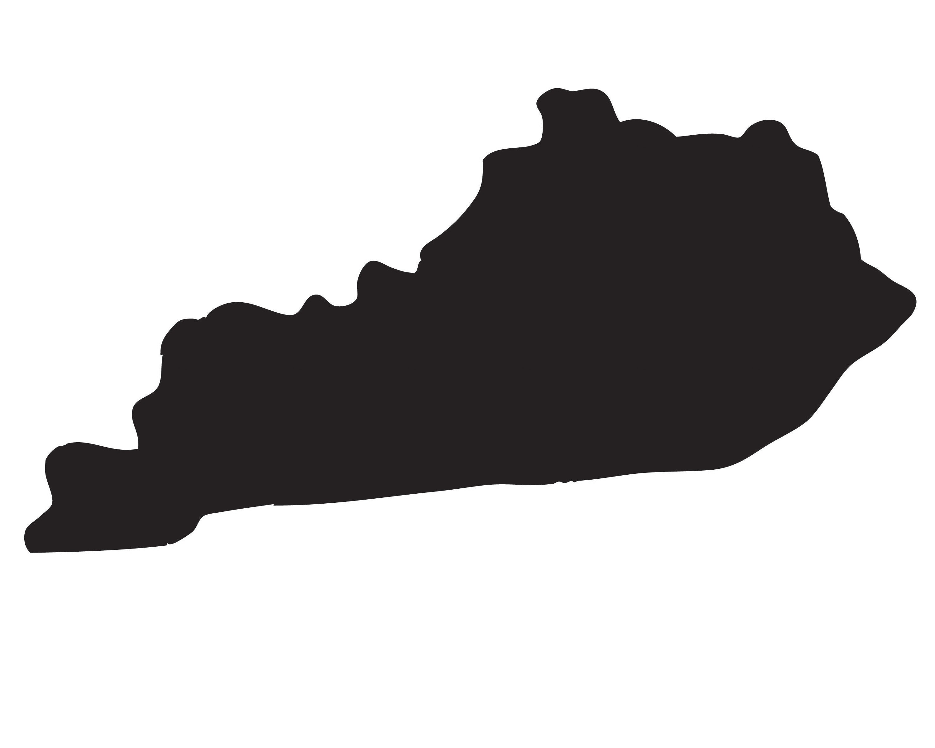 Kentucky State Silhouette Shape Map U.S. US United America - Etsy