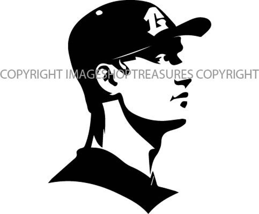 Baseball Player Head Old School 3 Ball Catch Sports League Player ...