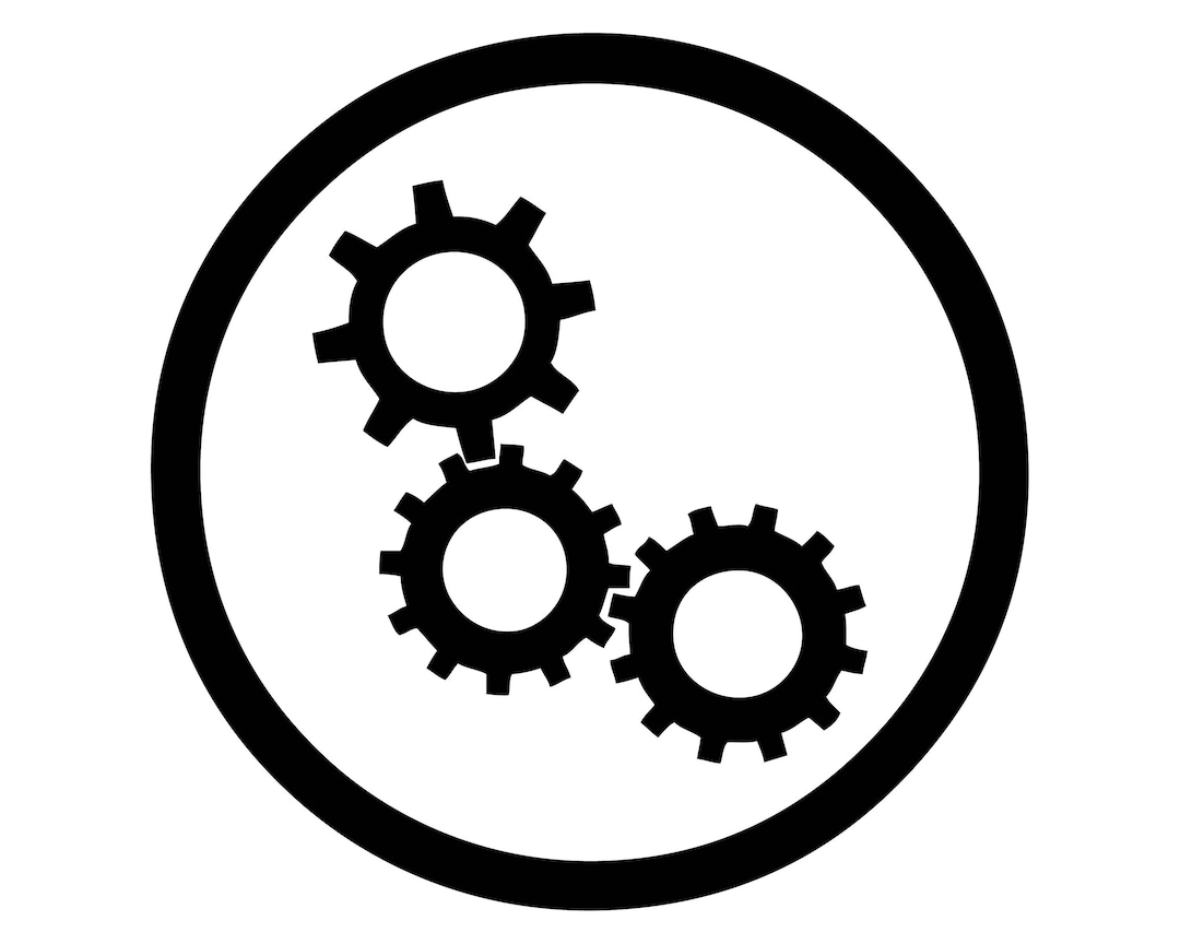 Gears Clock Symbol Machine Machinery Wheel Wheels Equipment Builder ...