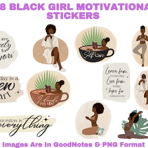 28 Precropped Goodnotes Aesthetic Black Girl Motivational Quotes ...