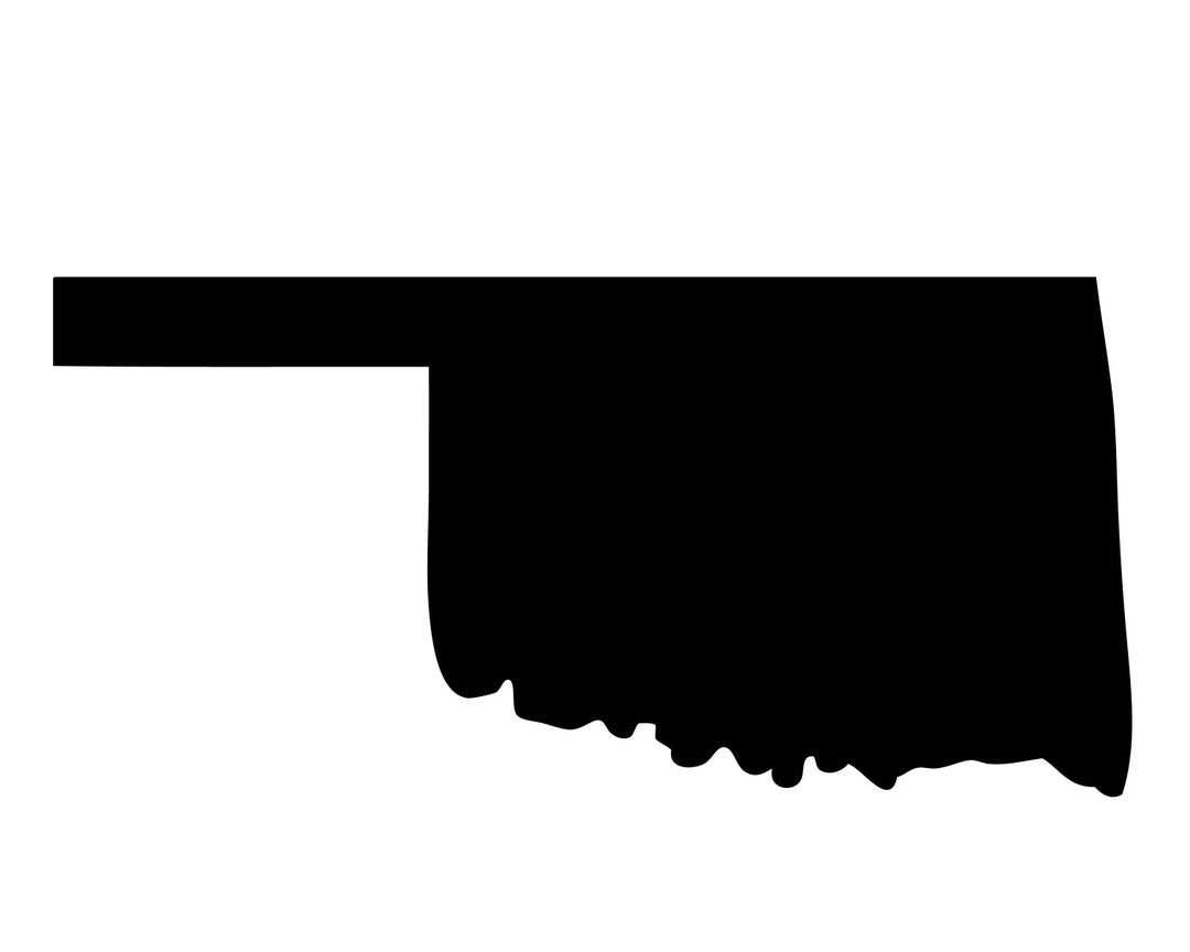 Oklahoma OK State Silhouette Shape Map U.s.united America American ...