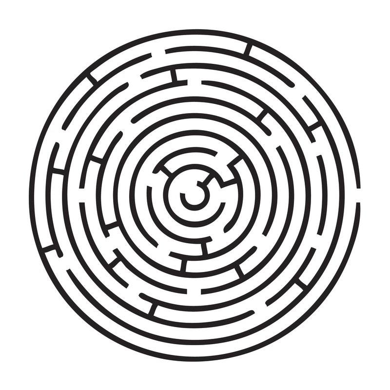 Circular Maze Png - Etsy