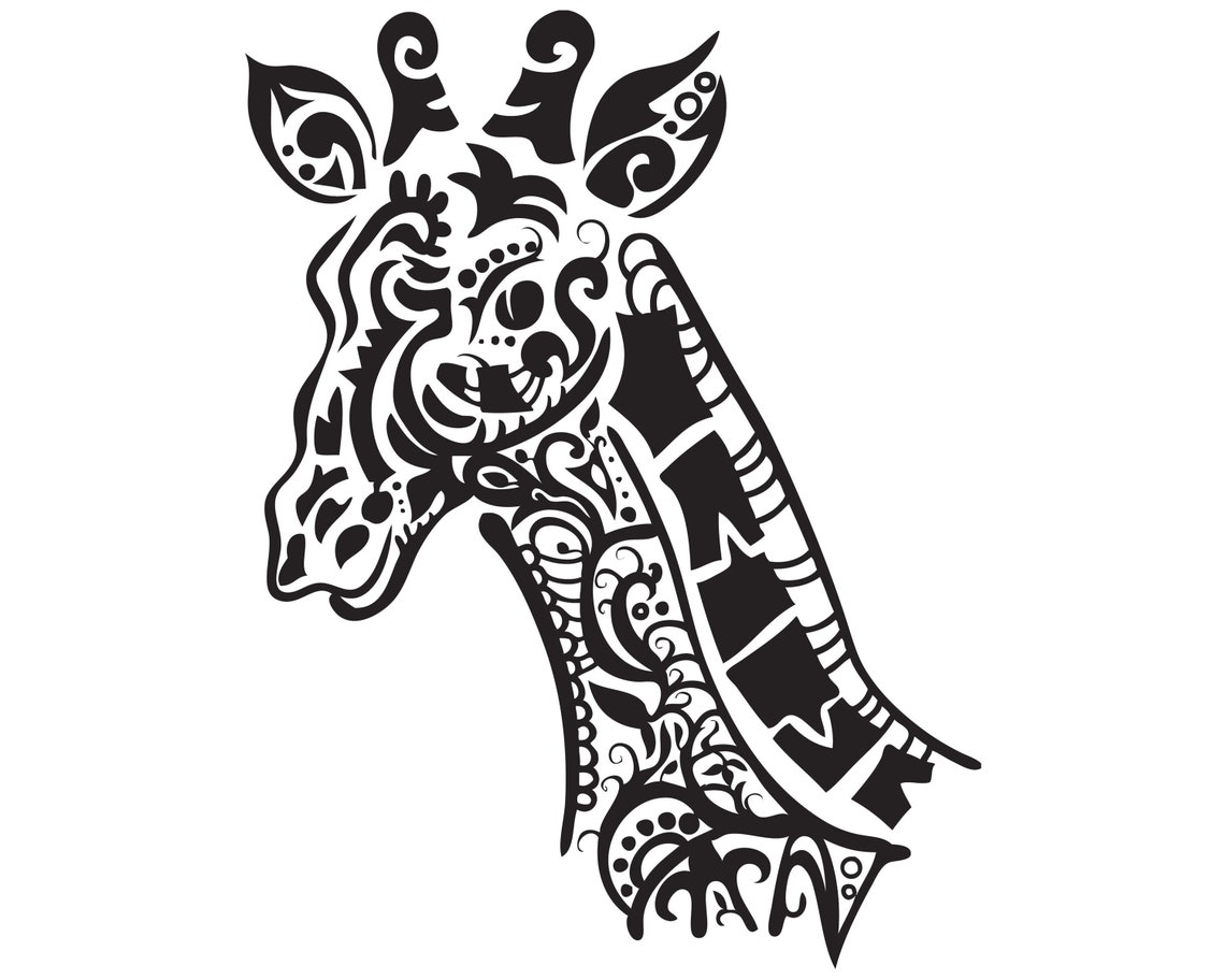 Abstract GIRAFFE Floral African Pattern VECTOR Jpeg Png EPS - Etsy