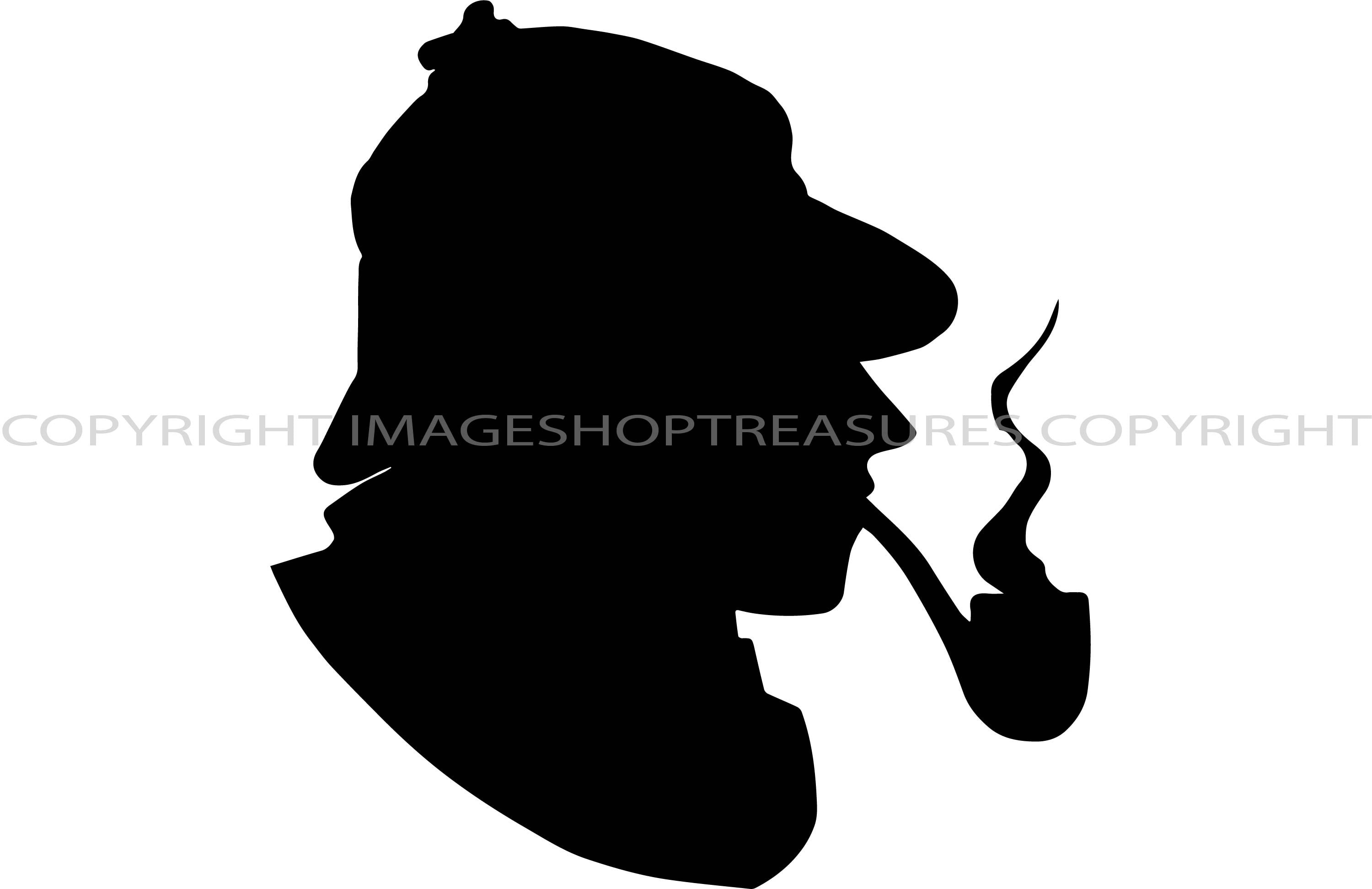 Sherlock Holmes Sleuth Private Eye Investigator PI Pipe Détective Agent ...
