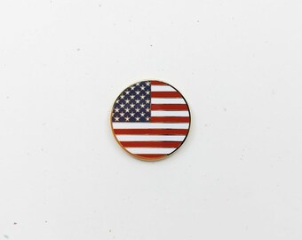 American Flag Enamel Pin Lapel Pin Flag Pin USA Enamel Pin - Etsy