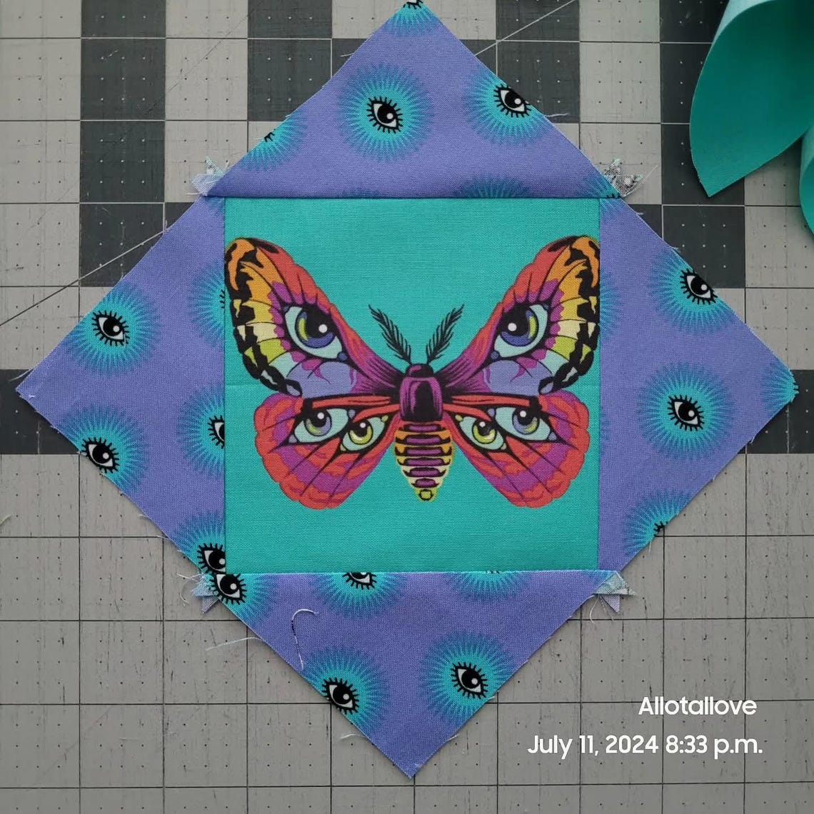 Economy or Square in a Square Quilt Block FPP Pattern Finished 4" X 4 ...