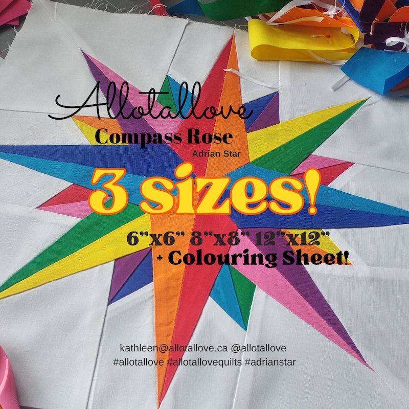 Mariners Compass Quilt Pattern - Etsy