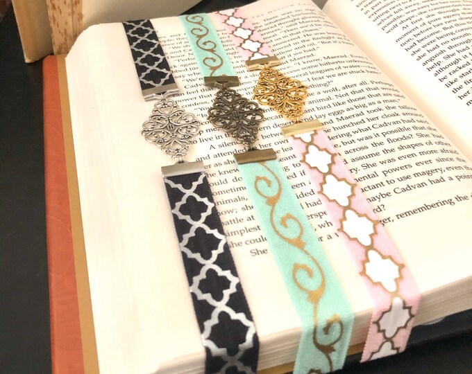 Elastic Elegant Book Jewelry • Fancy Bookmarks • Elastic Ribbon ...