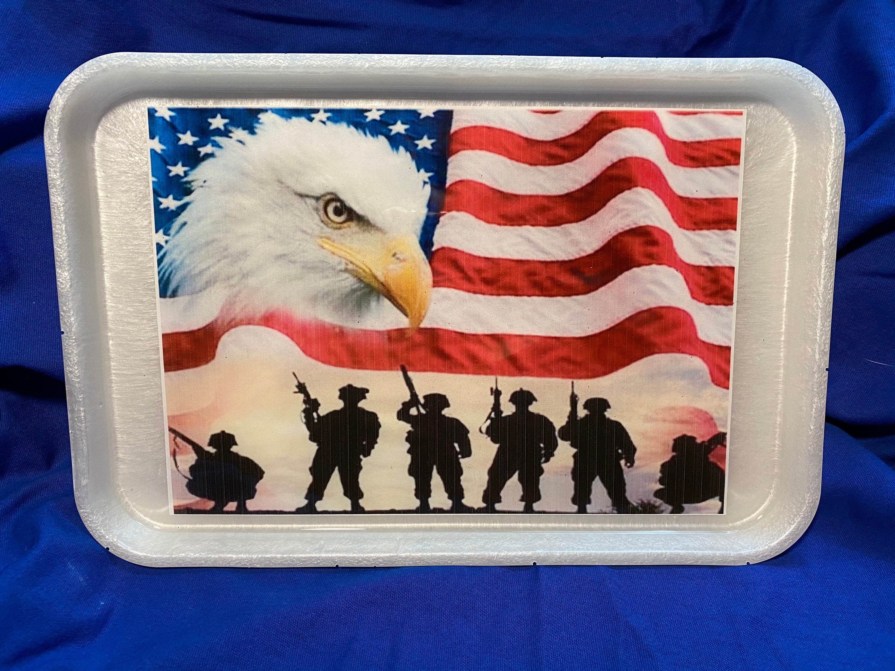 Bald Eagle With American Flag & US Army Soldiers Decorative - Etsy