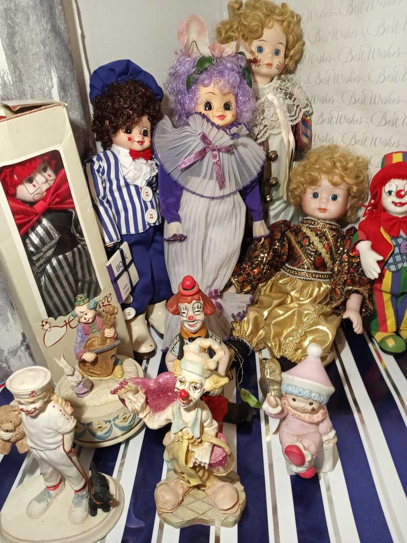 Jester, Clown Dolls, Clown Figurines - Etsy