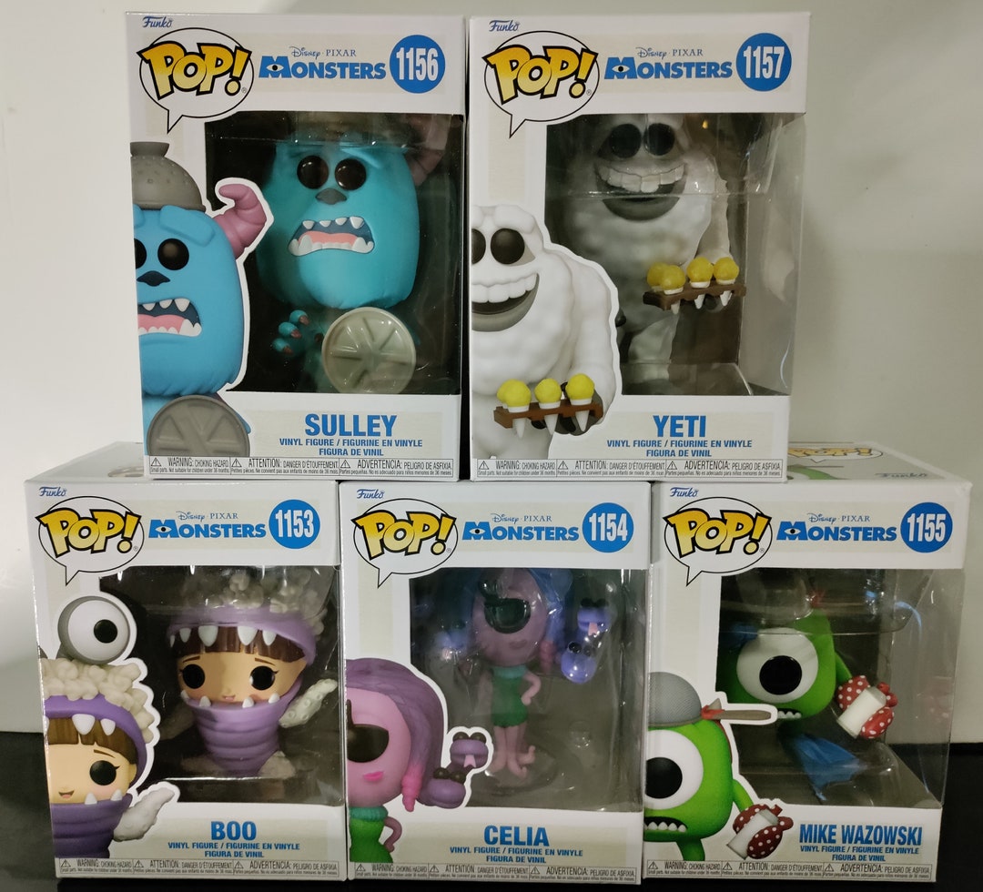 Funko Pop Monsters Inc Sulley, Celia, Yeti, Boo, and Mike Wazowski - Etsy
