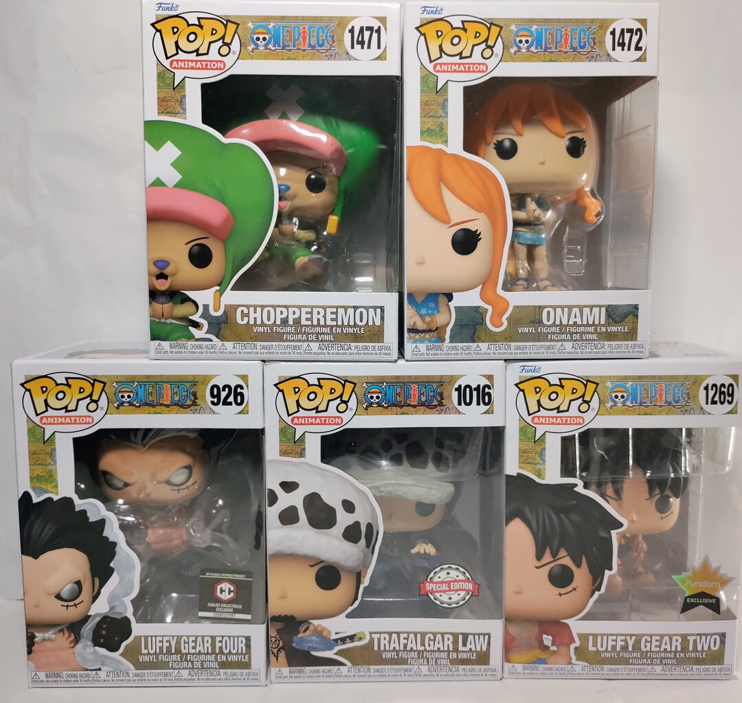 One Piece Funko Pops Choppermon, Onami, Trafalgar Law Special Edition ...