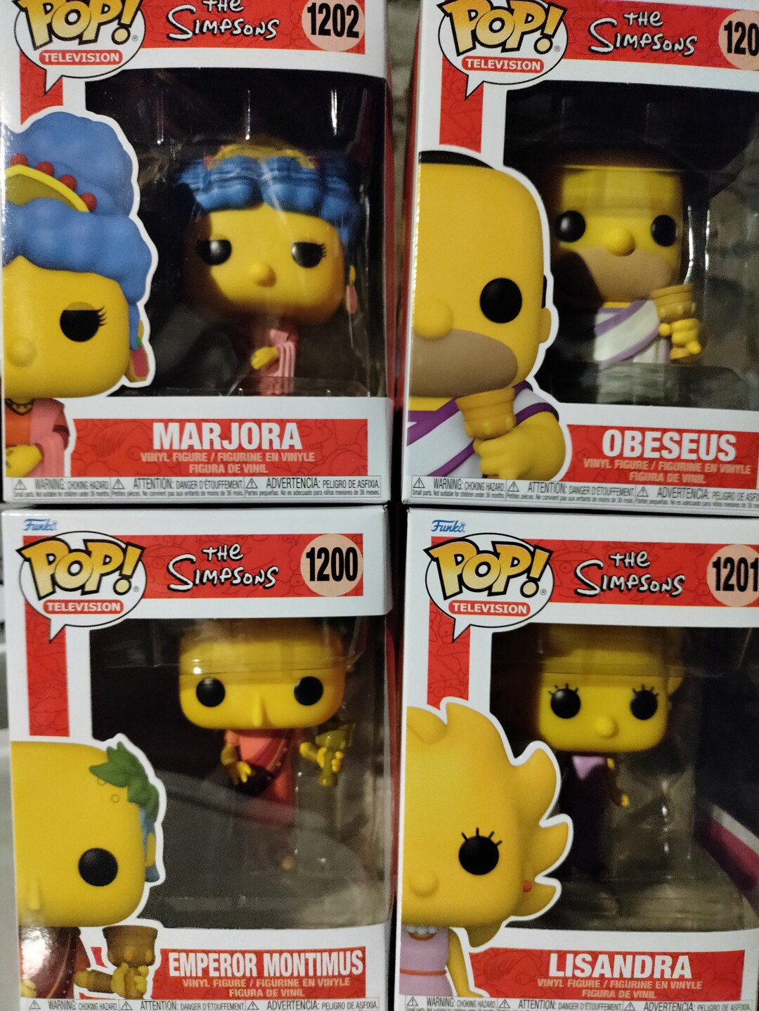 Funko Pop the Simpsons Obeseus, Marjora, Lisandra, and Emperor Montimus ...