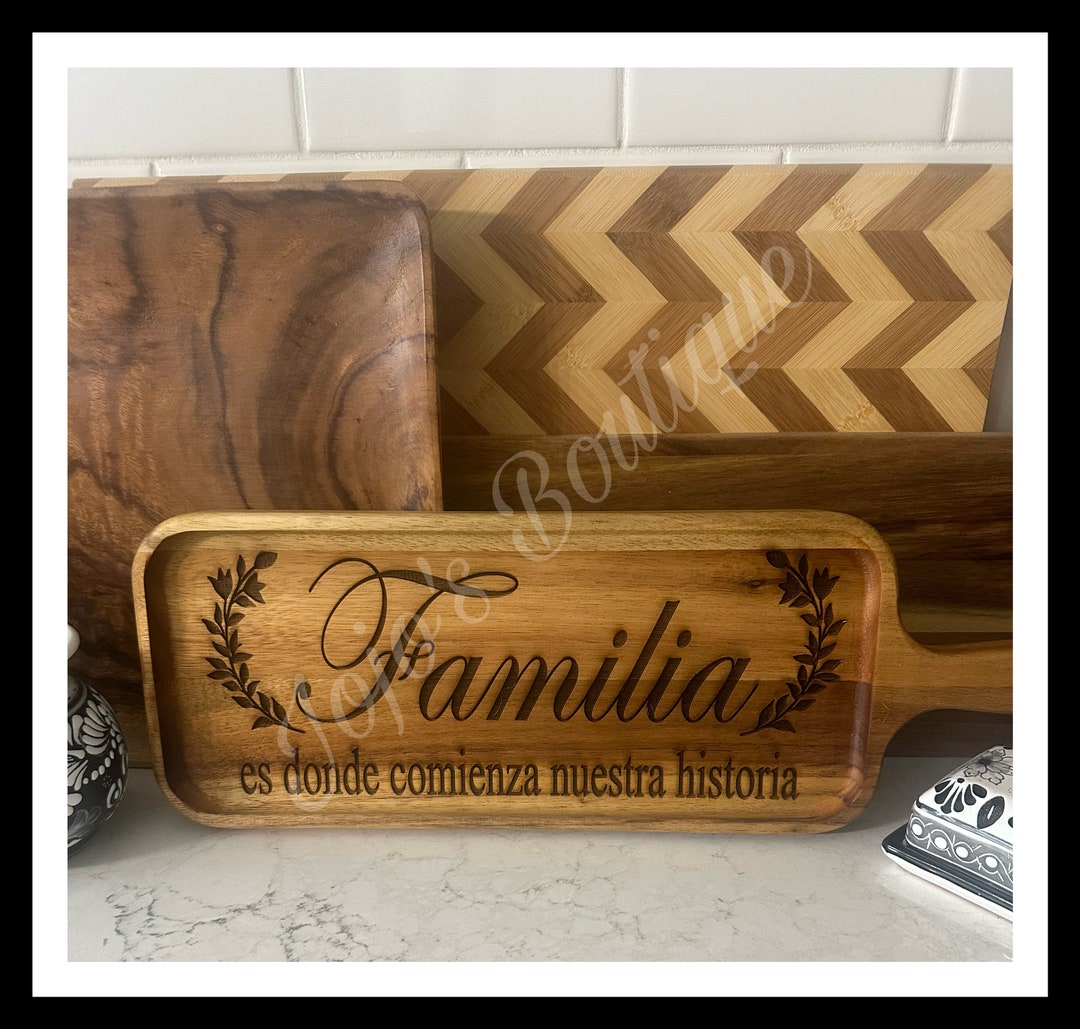Familia Laser Engraved Cutting Board/spanish Decor - Etsy