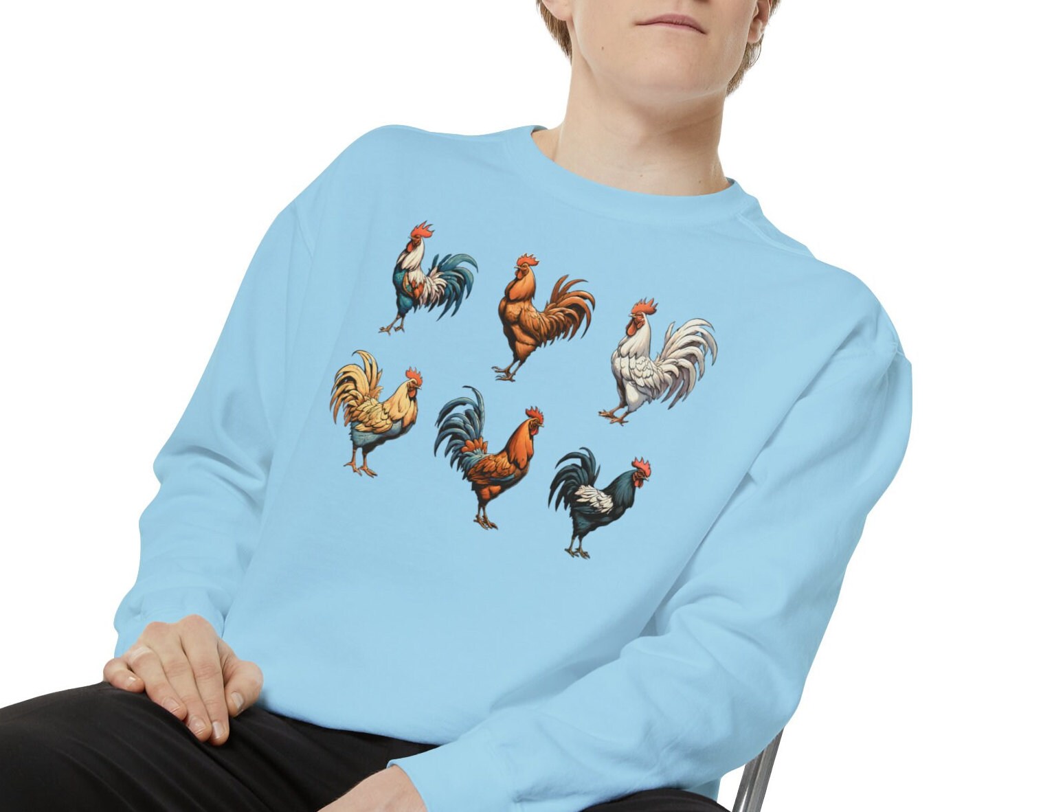 Rooster Sweatshirt, Mothers Day Rooster Sweater, Women Chicken Sweater ...