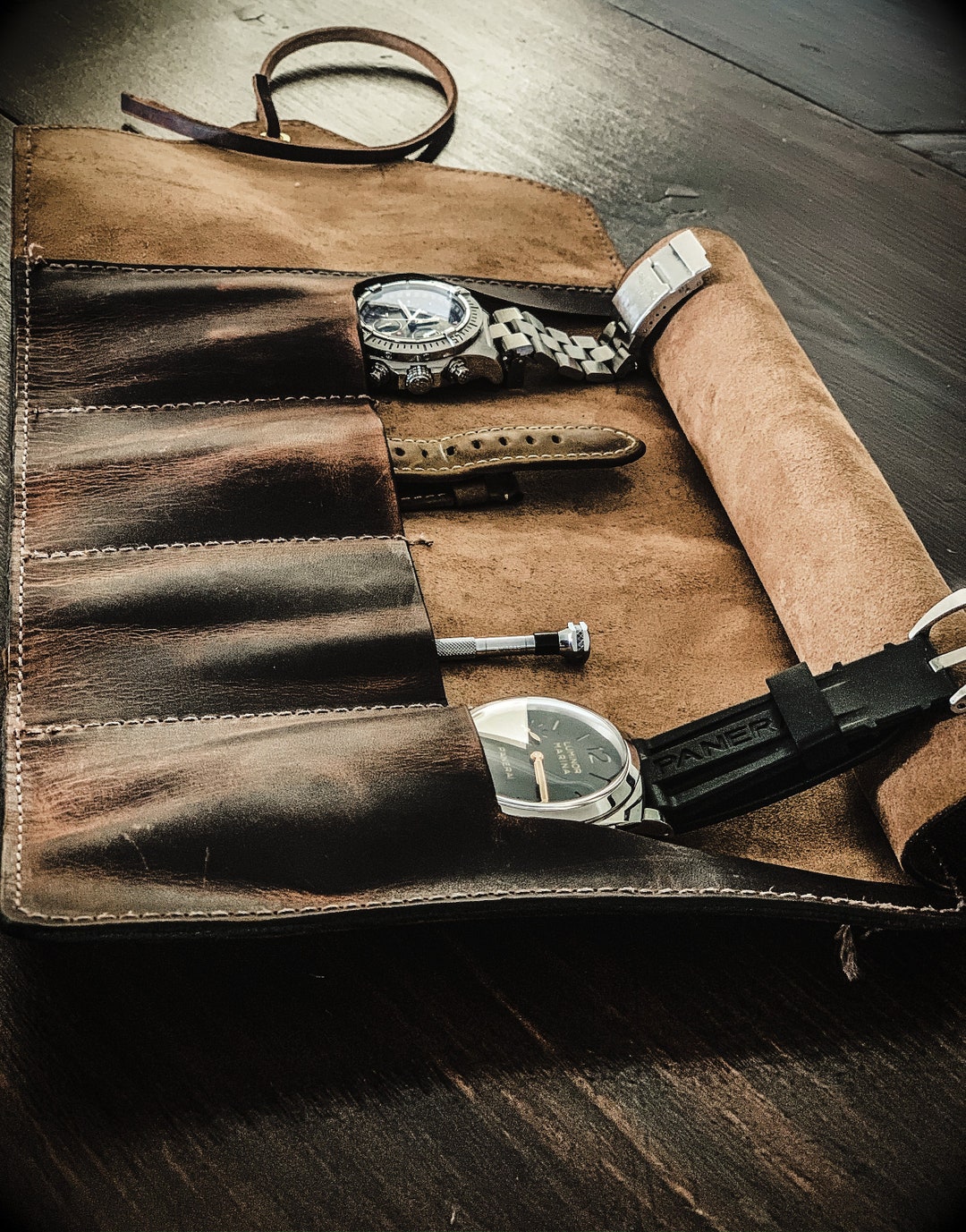 Leather Watch Roll - Etsy