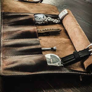 Leather Watch Roll - Etsy