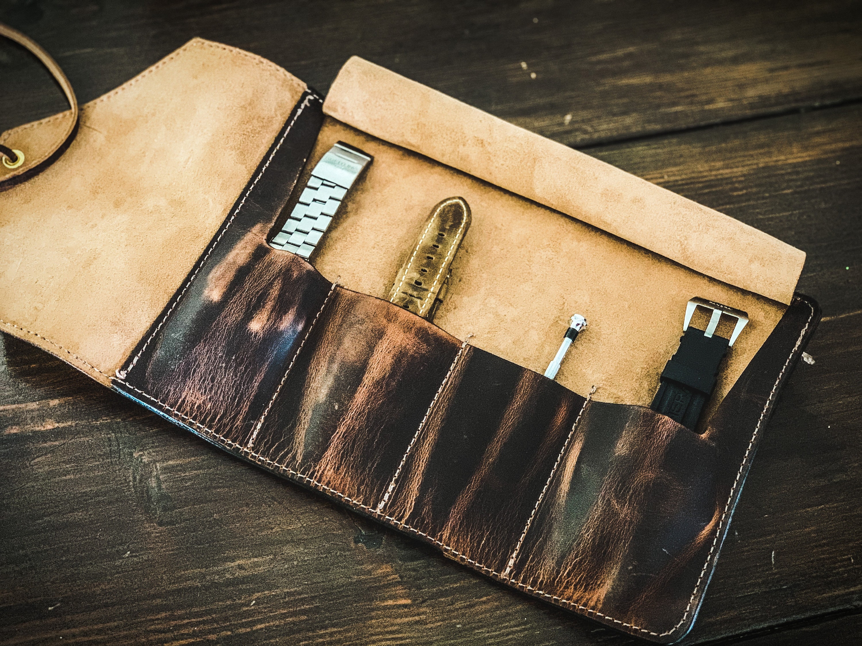 Leather Watch Roll - Etsy