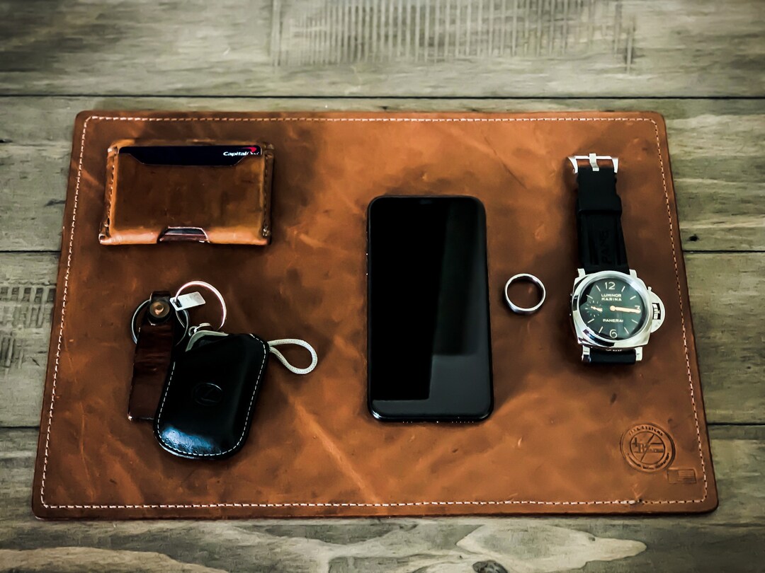 Leather Valet Mat, Leather Placemat, Leather Deskmat, Watch Mat ...