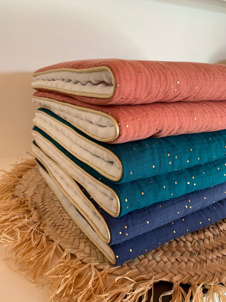 Couverture chaude en double gaze / minky doublé ouatine - Etsy France