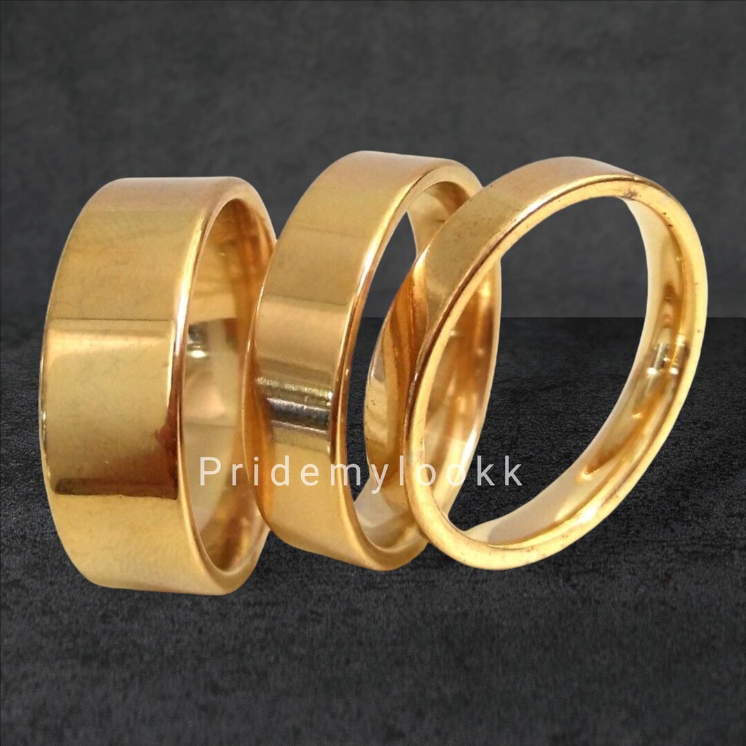 14k Gold Filled Flat Rings Set of 3 to Create Your Own Stacking Ring ...